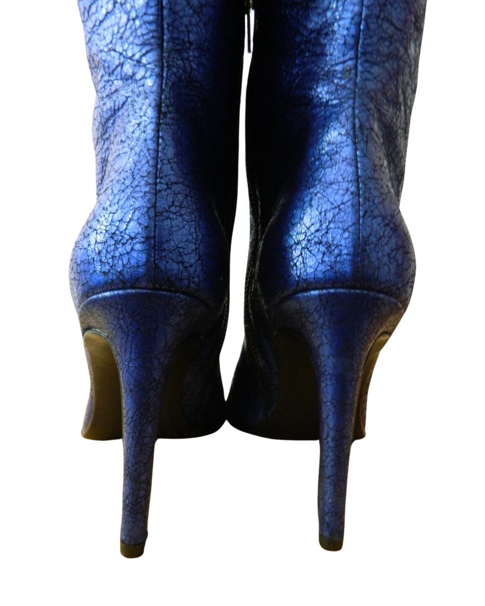 Botas Sarkany azules caña alta T.37 - Giros de la Moda